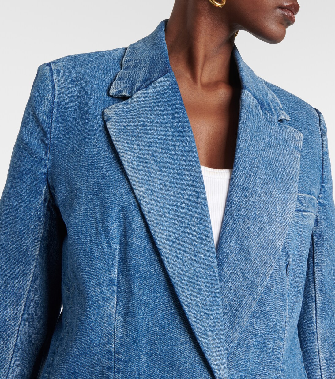 Maxwell denim blazer in blue - Staud | Mytheresa