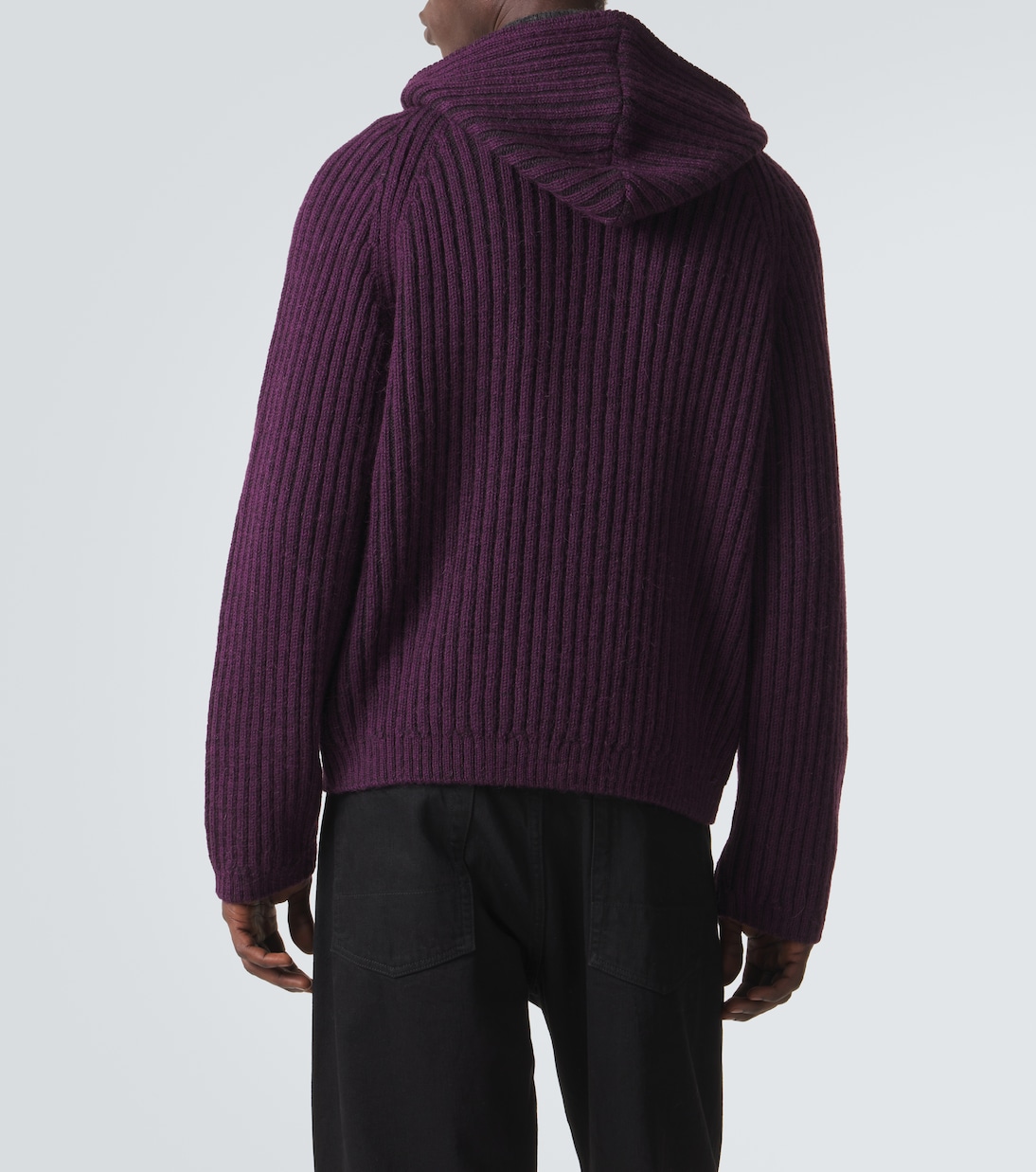 Level ribbed-knit wool zip-up hoodie in purple - Our Legacy | Mytheresa