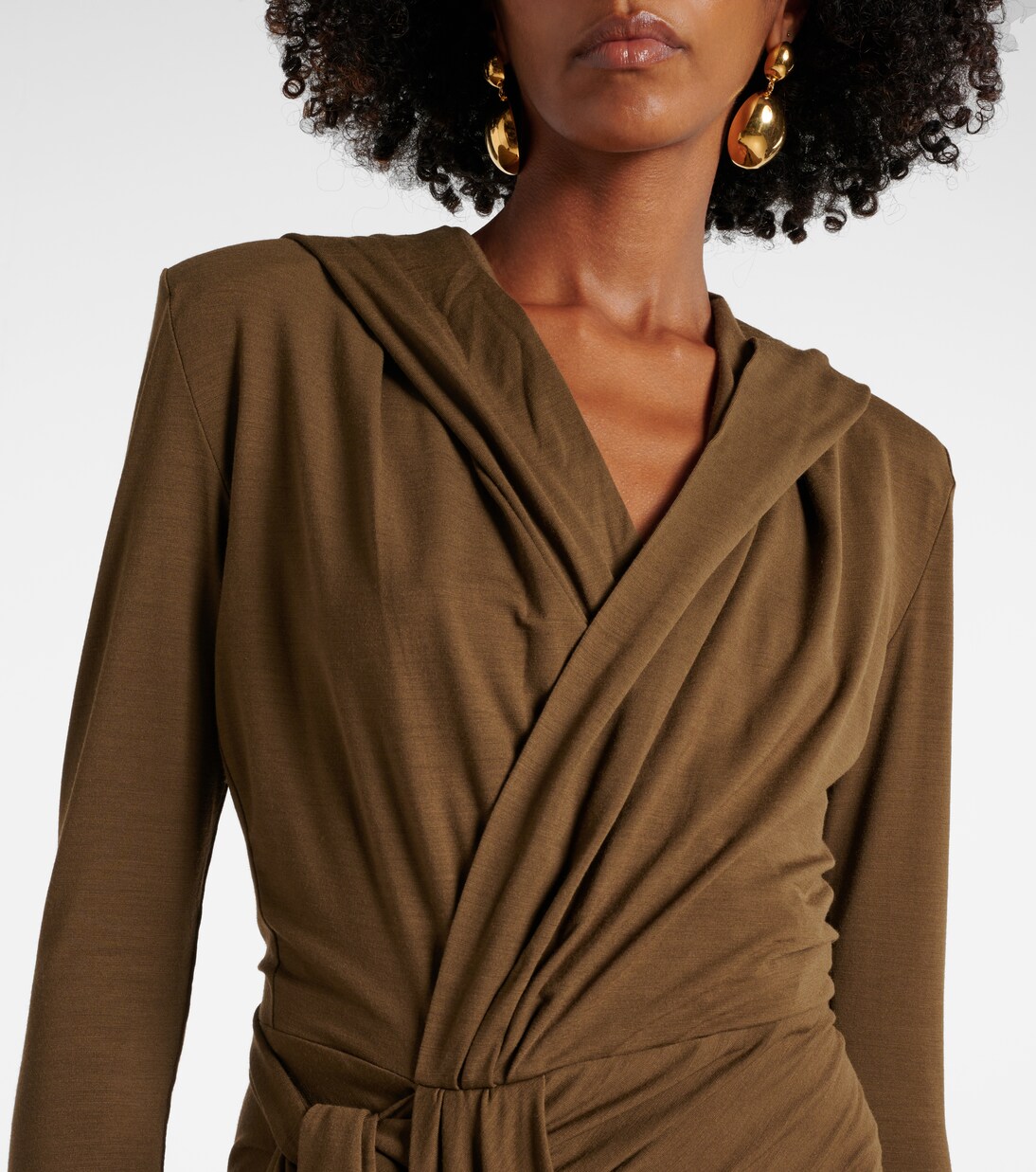 Alixa gathered jersey minidress in green - Isabel Marant | Mytheresa