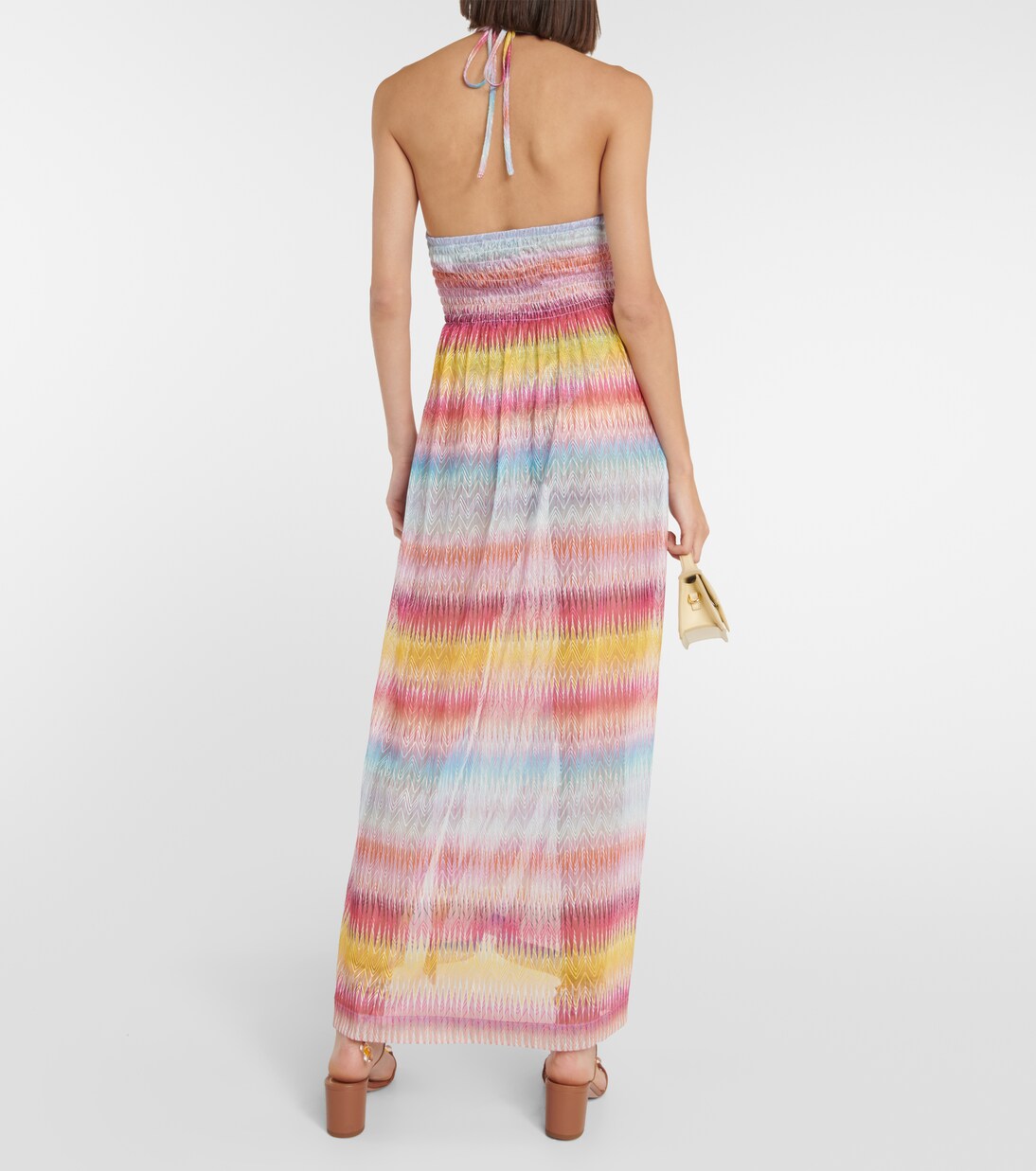 Zig-zag halterneck maxi dress in multicoloured - Missoni Mare | Mytheresa