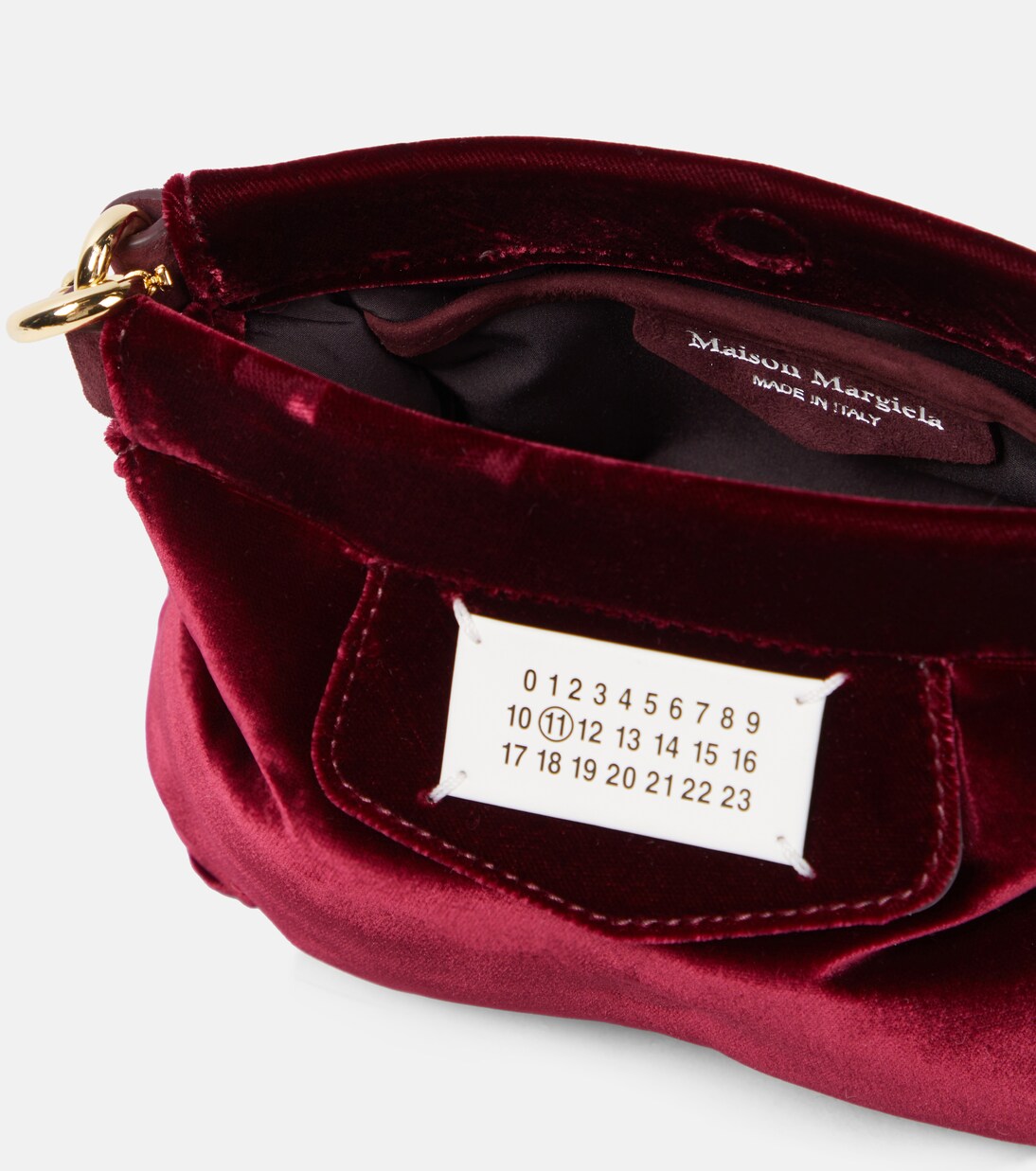 Glam Slam Red Carpet Mini velvet clutch in red - Maison Margiela ...