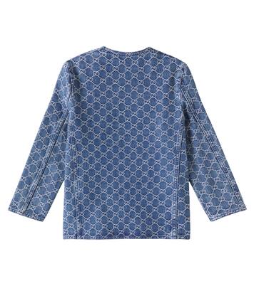 GG jacquard denim jacket in blue - Gucci Kids | Mytheresa GG jacquard denim jacket in blue - Gucci Kids | Mytheresa