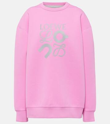 x On logo jersey sweatshirt in pink - Loewe | Mytheresa