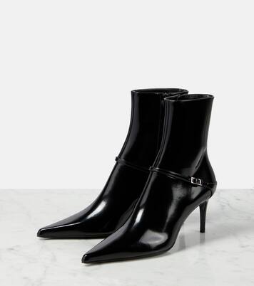 Hacker 70 leather ankle boots in black - Saint Laurent | Mytheresa