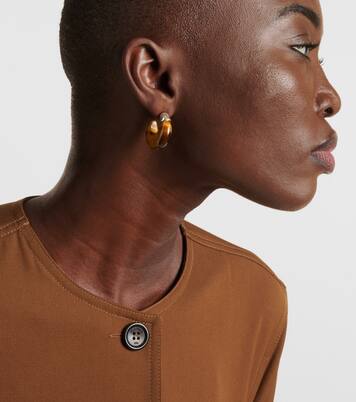 Ohrringe Donut aus Tigerauge mit Sterlingsilber in Multicolor Sophie Buhai Mytheresa