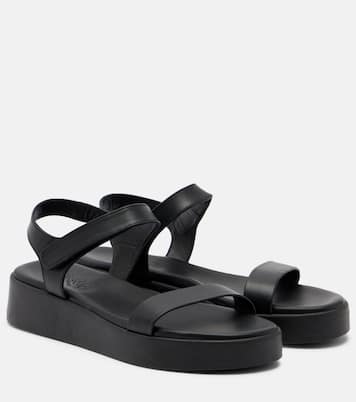 Leather platform sandals in black - Ancient Greek Sandals | Mytheresa